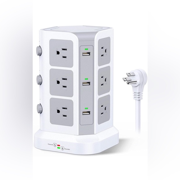 Other | Koosla Power Strip Tower 15a 150j Surge Protector | Poshmark